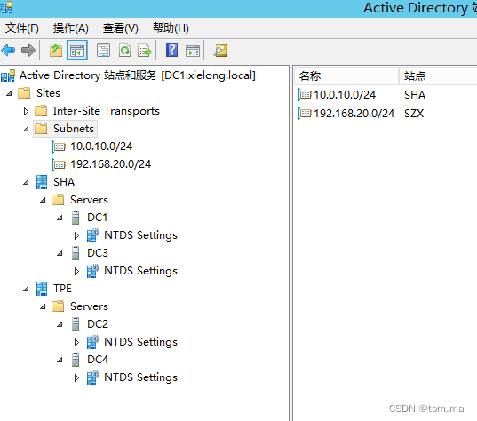 WinServer 2012 R2 搭建 AD 单域多站点 及 DNS各站点的子网掩码排序调整-CSDN博客