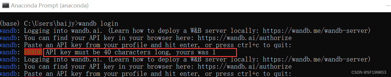 wandb安装登录方法，以及输入API key时不显示、无法粘贴、粘贴密码个数不对等问题解决_wandb登录-CSDN博客