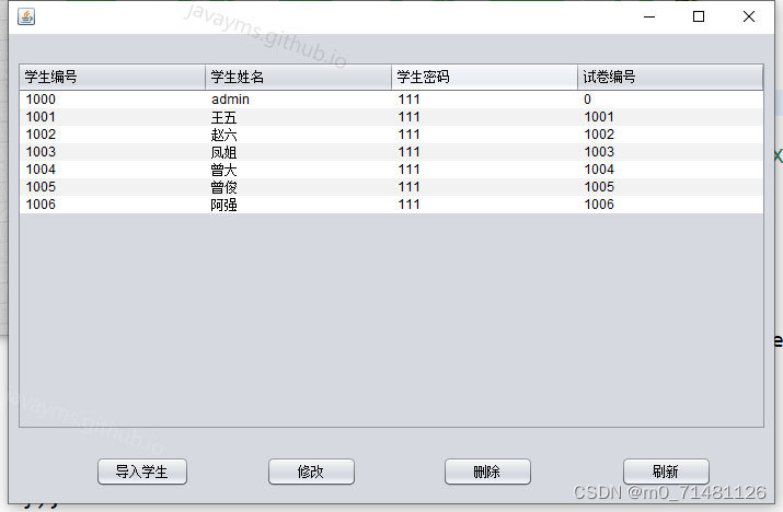 基于java+mysql的swing+mysql考试系统java基础gui(java+gui)-CSDN博客