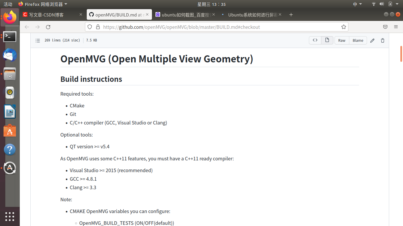 Ubuntu1804配置openmvsopenmvg全流程openmv Ubuntu 1804 Csdn博客 