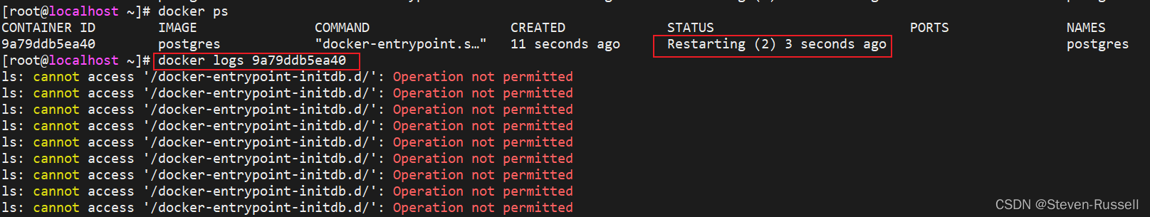 Docker安装postgres Privileged True 5432 Csdn博客