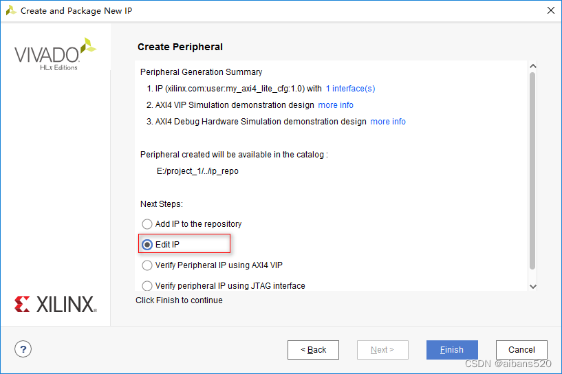 创建AXI4-lite Master接口IP_merge changes from file groups wizard-CSDN博客