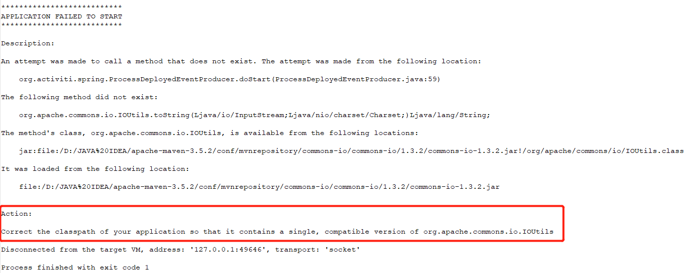 Springboot引入新的依赖造成依赖冲突导致项目无法启动的解决办法 Springboot引入jcifs依赖后无法启动 Csdn博客