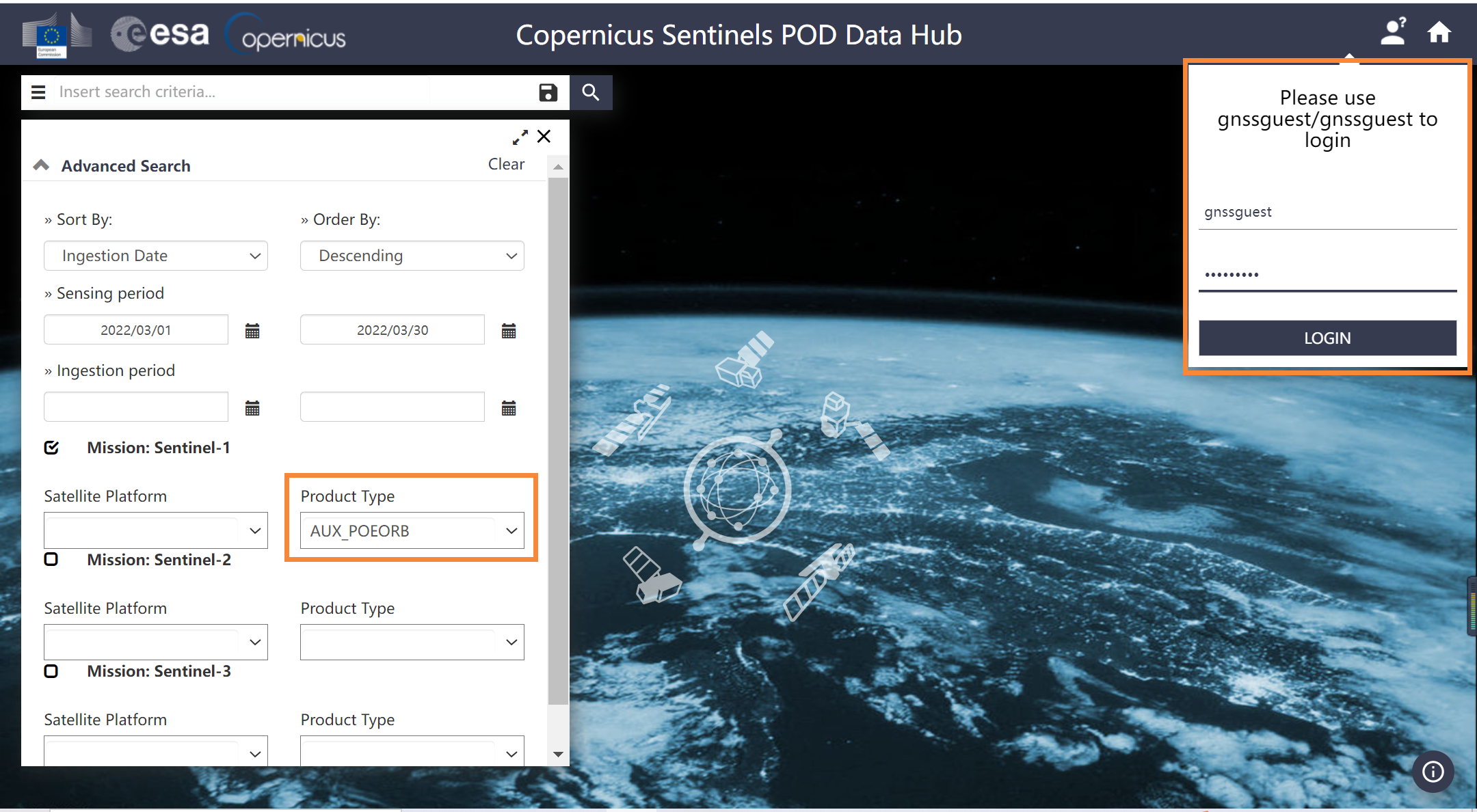 [Sentinel-] SAR image, rail data download guide - Programmer Sought