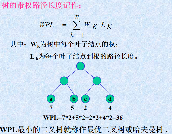 哈夫曼树建立与二叉树WPL算法以及相关例题_二叉树的wpl计算-CSDN博客
