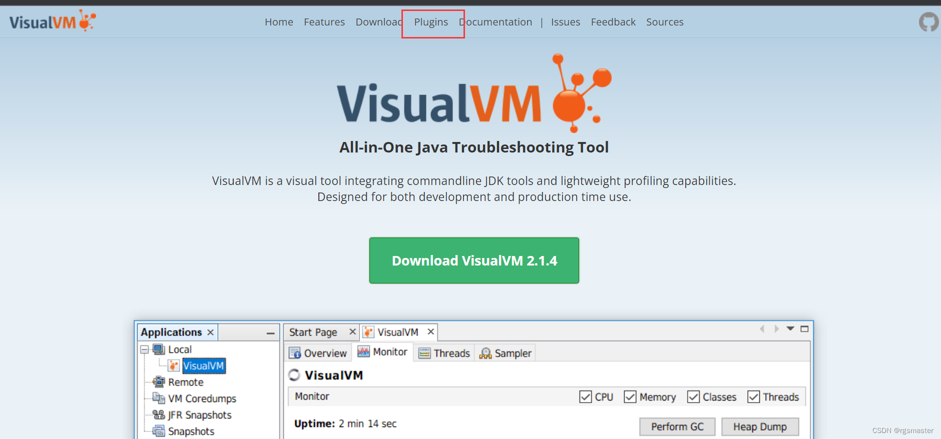 Jdk自带的jvisualvm安装visual Gc插件jdk Visualgc 激活 Csdn博客