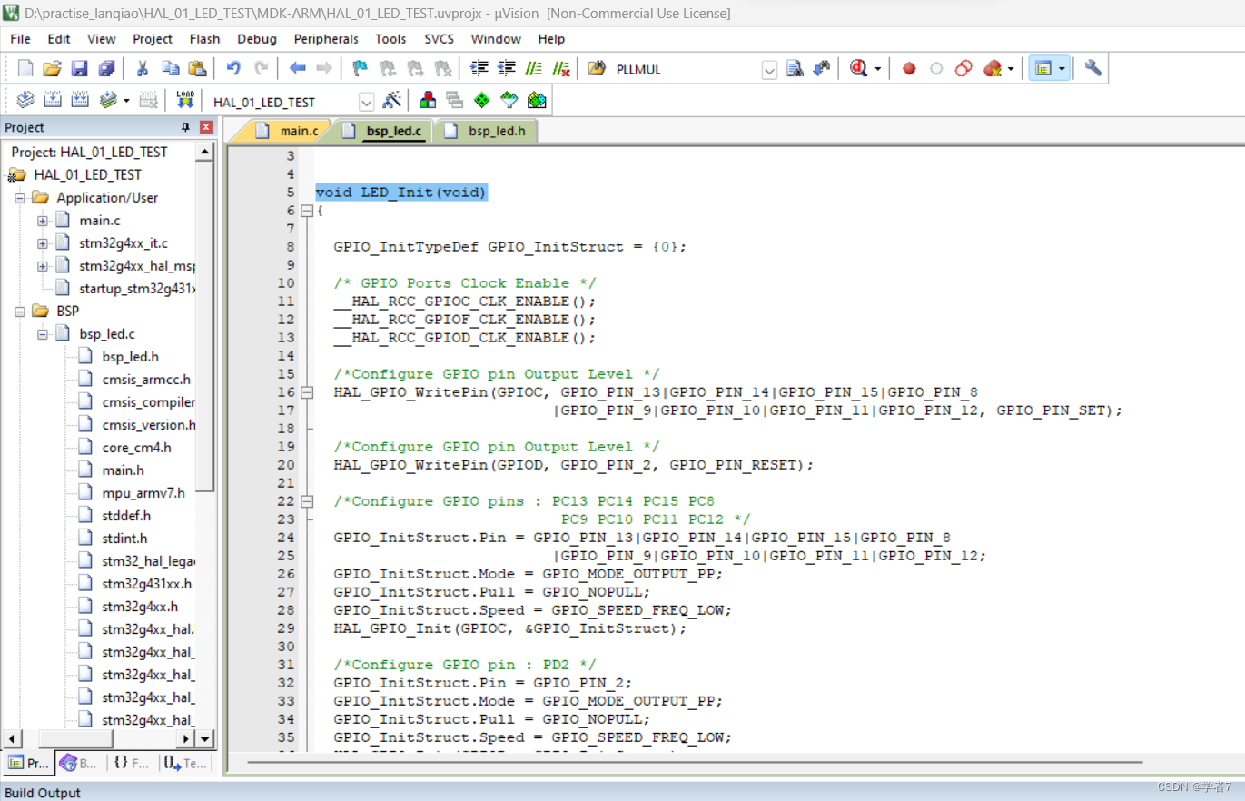 STM32G431RBT6基于HAL库点亮LED灯学习笔记-CSDN博客