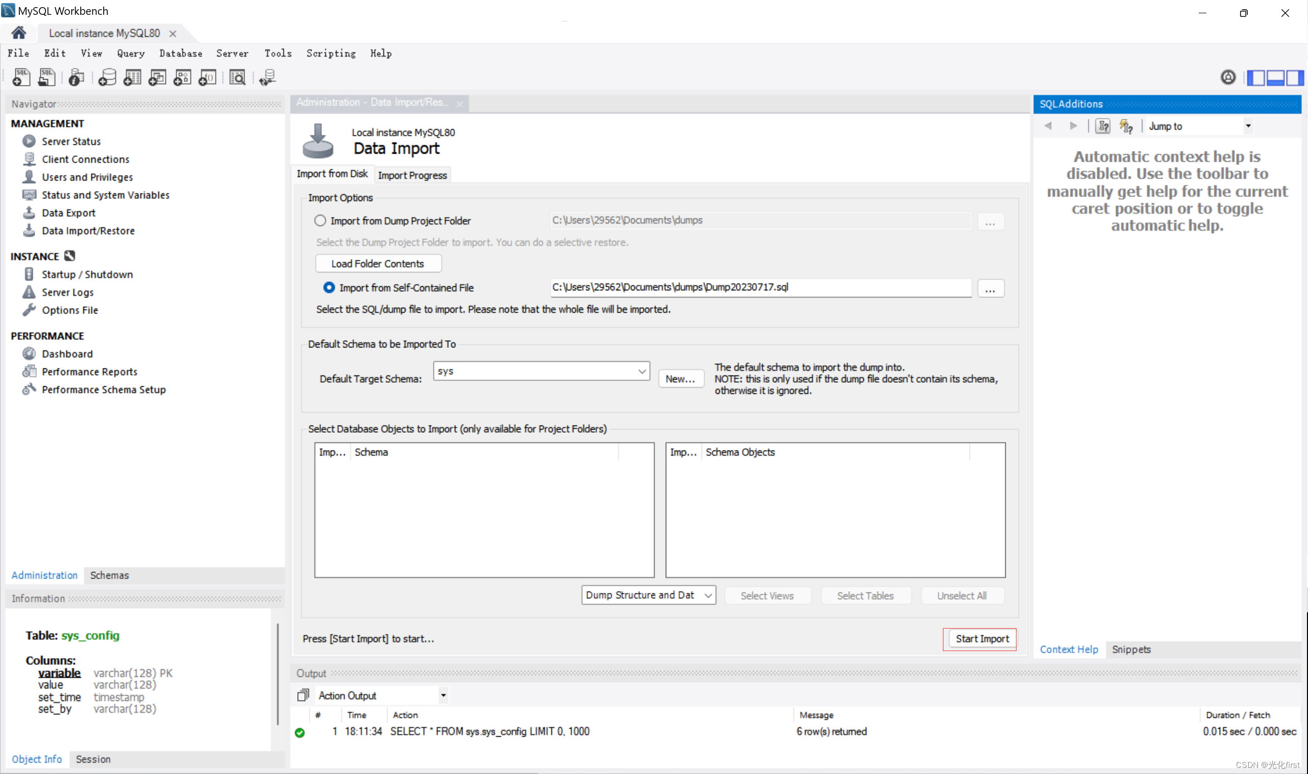 使用workbench导入导出数据库mysqlworkbench导出sql文件 Csdn博客