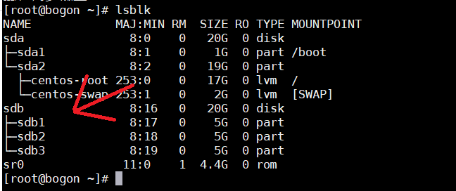 Linux中硬盘分区、创建逻辑卷_对sdb进行分区-CSDN博客