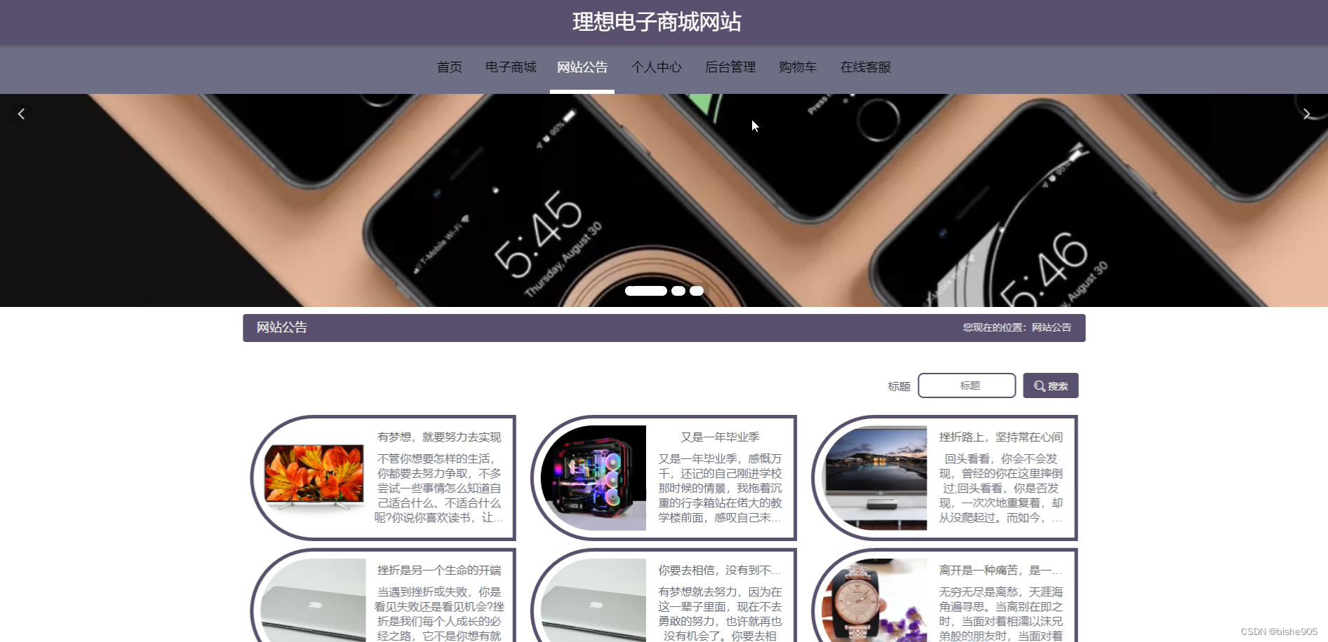 Java计算机毕业设计ssm理想电子商城网站c48j7(附源码、数据库)java的ssm打开网址 Csdn博客