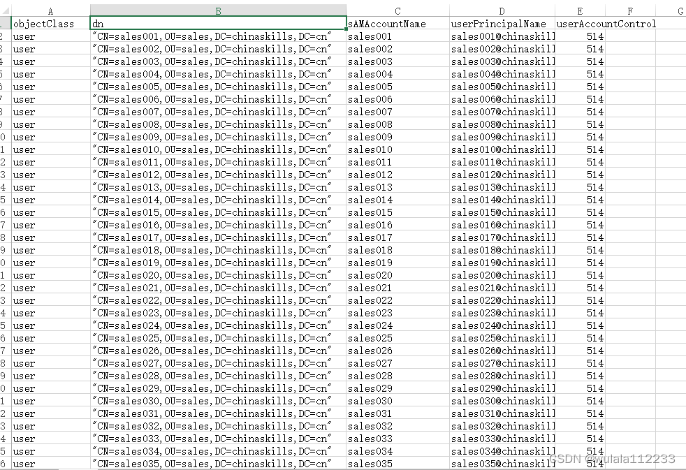 CVSDE——AD DS导入导出批量用户_csvde-CSDN博客