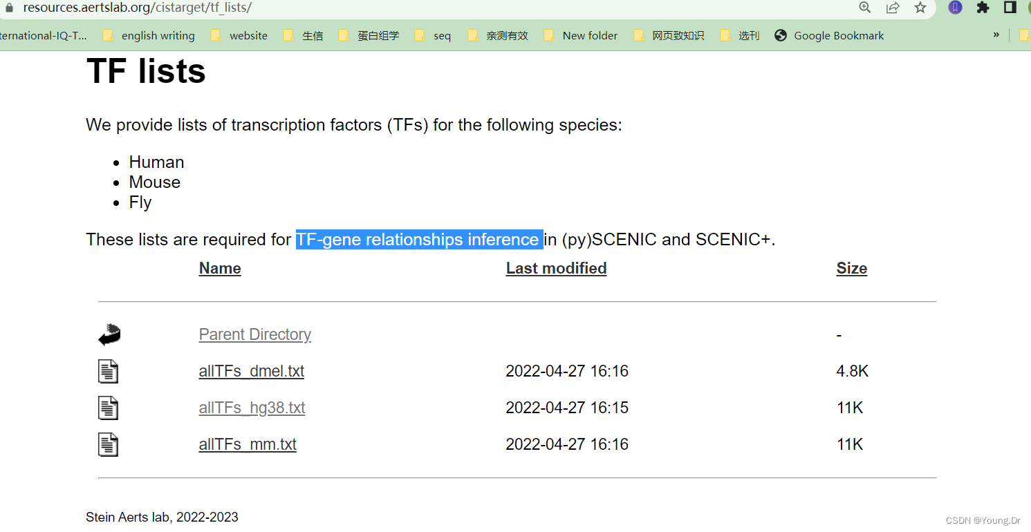 pyscenic 安装 单细胞转录因子分析 数据下载_databases ranking the whole genome小鼠怎么下载-CSDN博客