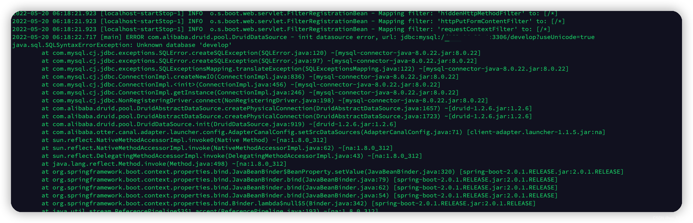 Canal报错总结_error c.a.otter.canal.adapter.launcher.loader.adap-CSDN博客