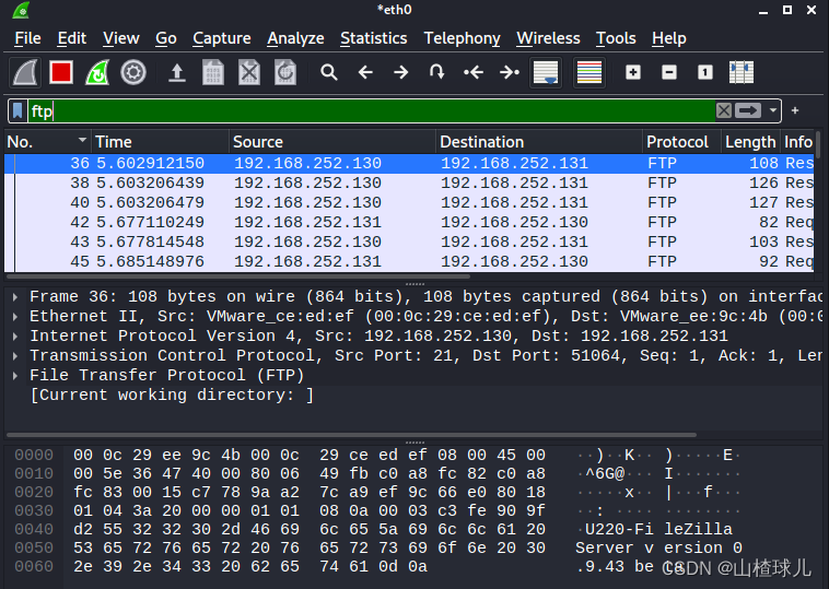 抓取FTP用户名及密码（kali与win7虚拟机双实验）_wireshark抓取ftp用户名密码-CSDN博客