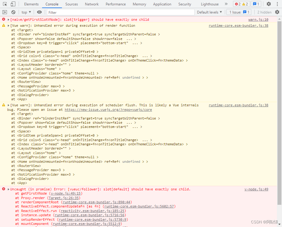 vue3 [naive/getFirstSlotVNode]: slot[trigger] should have exactly one child_slot[default] should ...