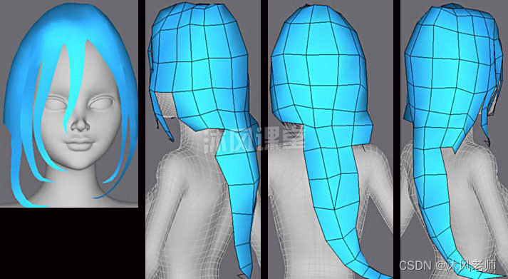 3DMAX游戏角色头发建模教程_max人物头发建模-CSDN博客