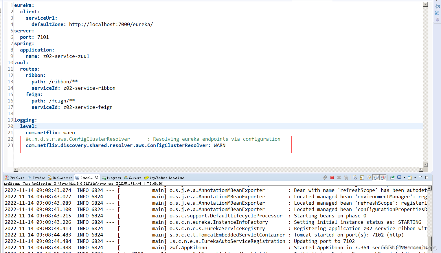 c.n.d.s.r.aws.ConfigClusterResolver:Resolving eureka endpoints via configuration-CSDN博客