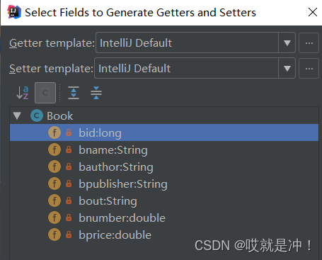 IDEA快速生成get和set方法_idea一键生成get set-CSDN博客