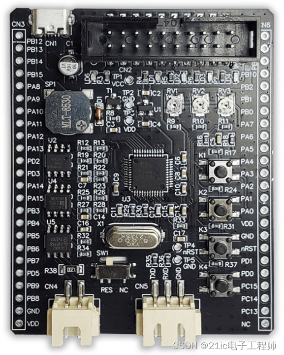 [MM32软件]基于MM32F0140探寻GPIO的奥秘！_mm32f0144c4p原理图-CSDN博客