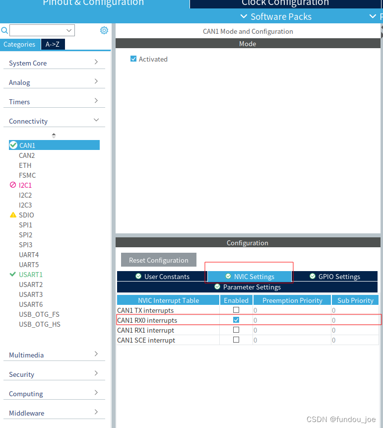 在stm32cubeide1.8.0中用HAL实现stm32f407的CAN从站_stm32cubemx给f407设置can-CSDN博客