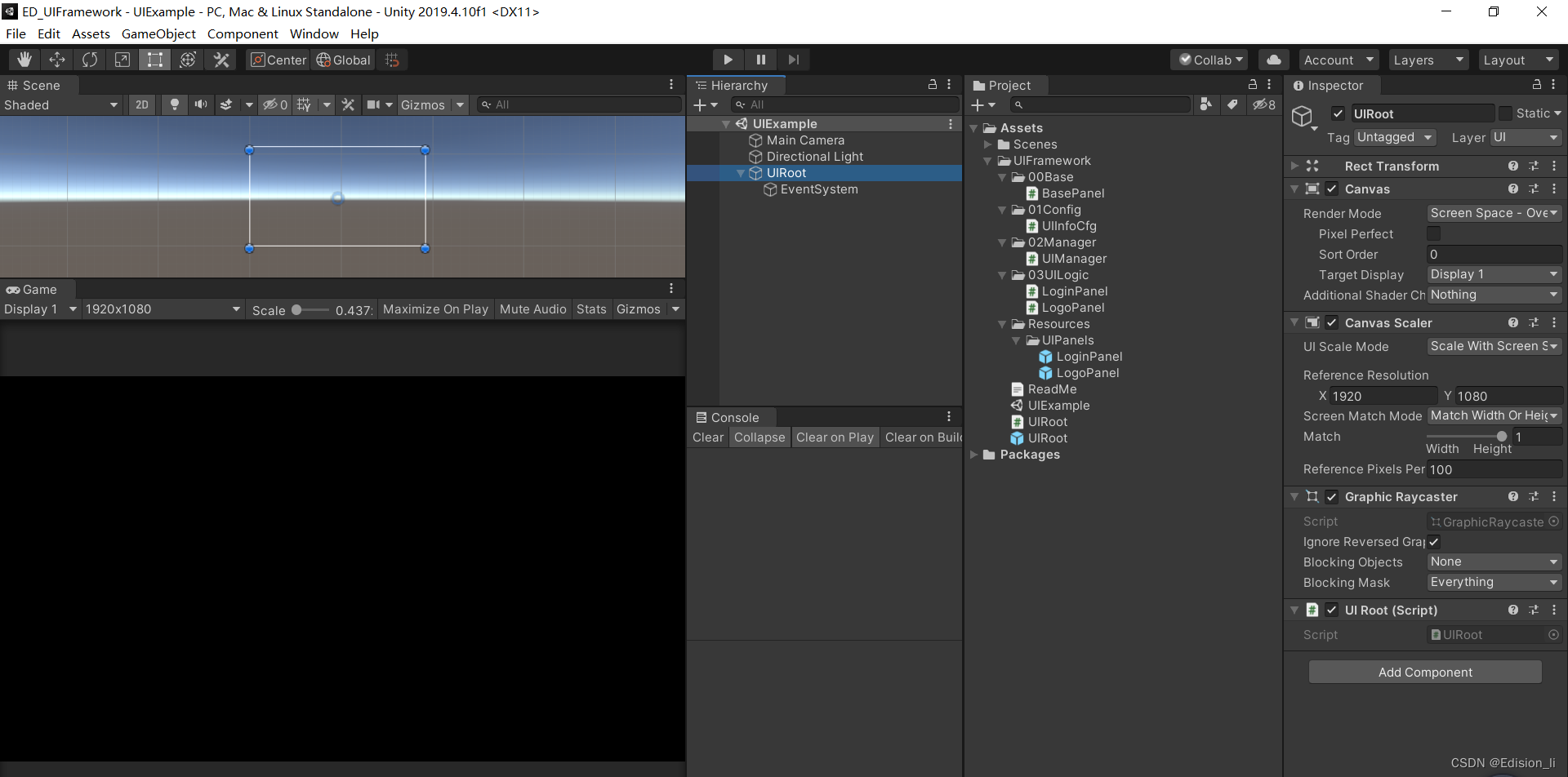 Unity Ui简易框架 附下载链接unity Gf框架下载 Csdn博客 7974