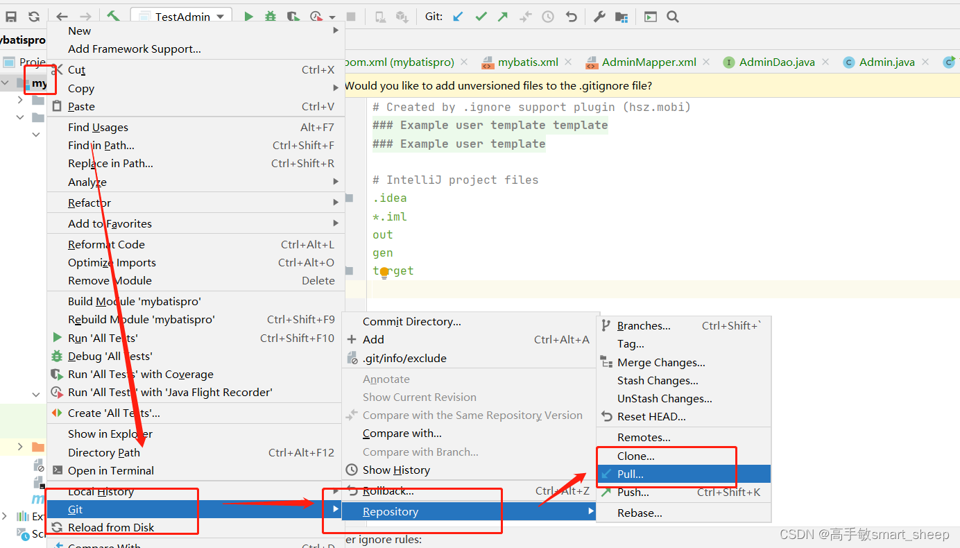 ldea集成Git、Gitee、mybatis_gitee mybatis-CSDN博客
