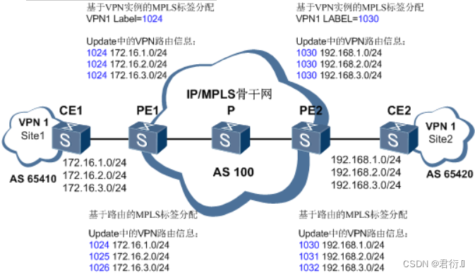浅谈双层标签的VPN 第二篇 BGP/MPLS IP VPN的两层标签_bgp lsp和ldp lsp-CSDN博客