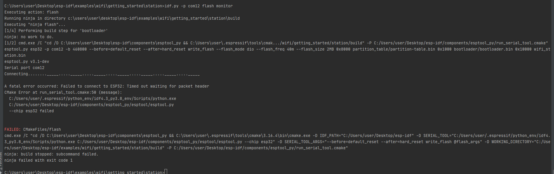 ESP32-WROVER-E无法正常写入固件_arduino esp32 串口一直输出rst-CSDN博客