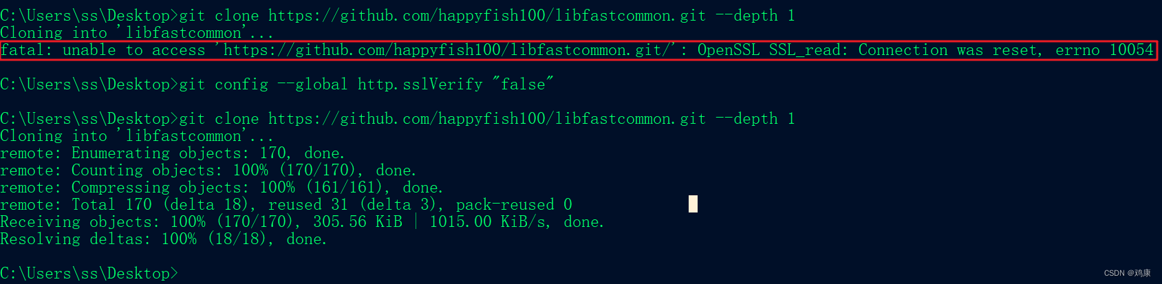 error: RPC failed； result=35, HTTP code = 0_remote: total 157 (delta 71), reused 29 (delta 8 ...