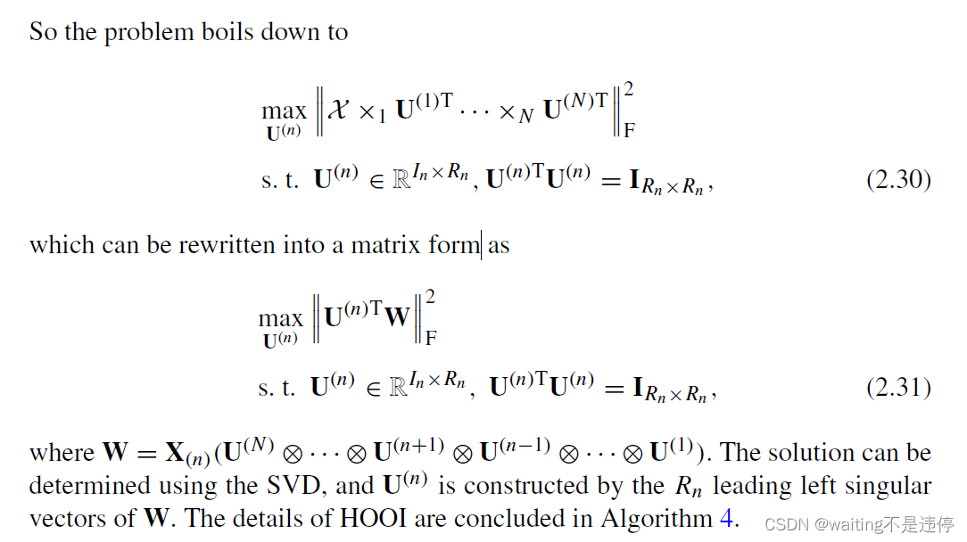 2.3Tucker分解HOSVD、HOOI算法推导和python实现_a multilinear singular value decomposition-CSDN博客