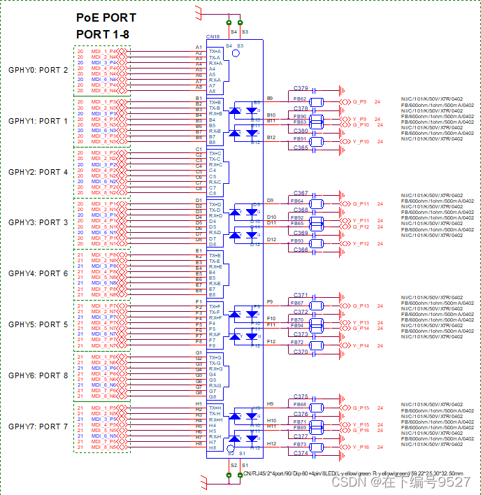 关键元器件选型设计指引--多端口RJ45及网络变压器_网络变压器与rj45连接-CSDN博客