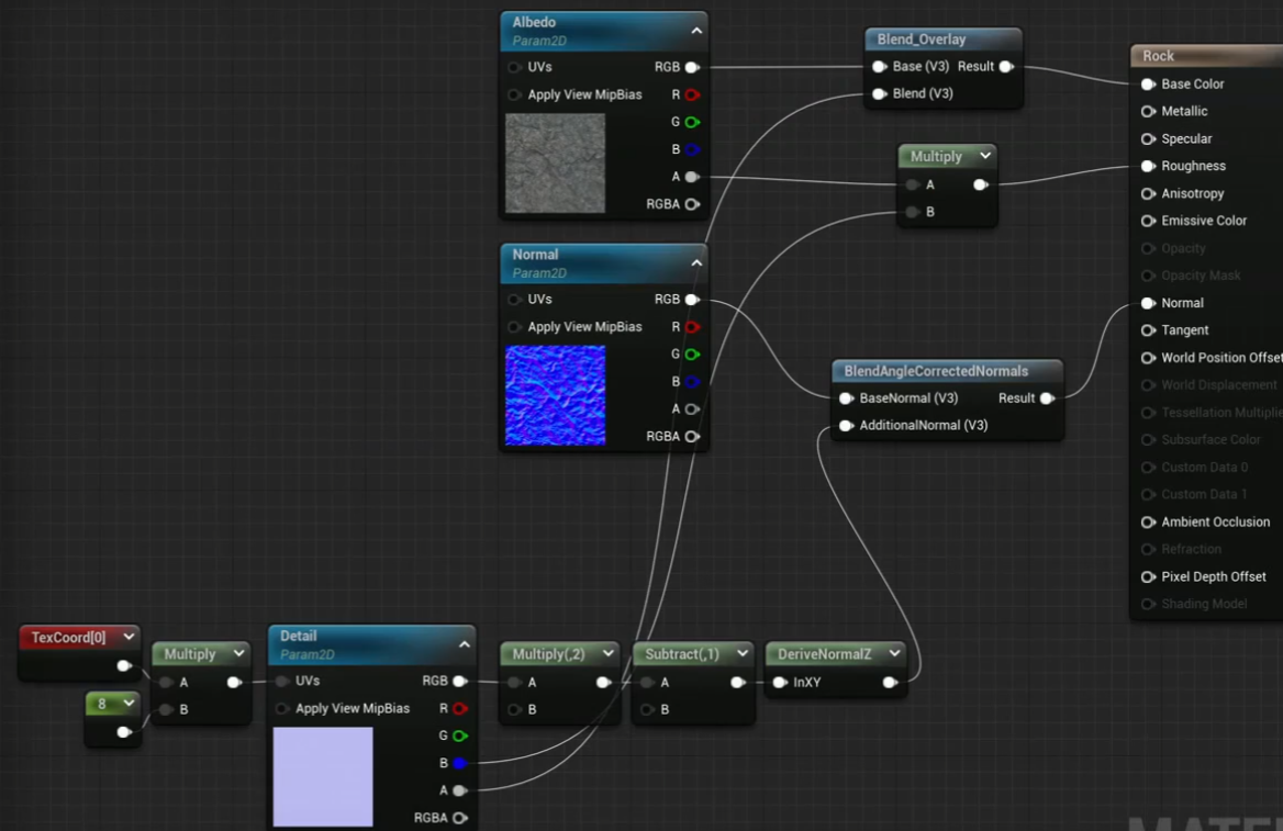 UE5 Shader基础学习笔记——13-20 DetailNormal/Smoothstep/Length/CeilFloorRound/DDXDDY/SinCos/Power_ue ...