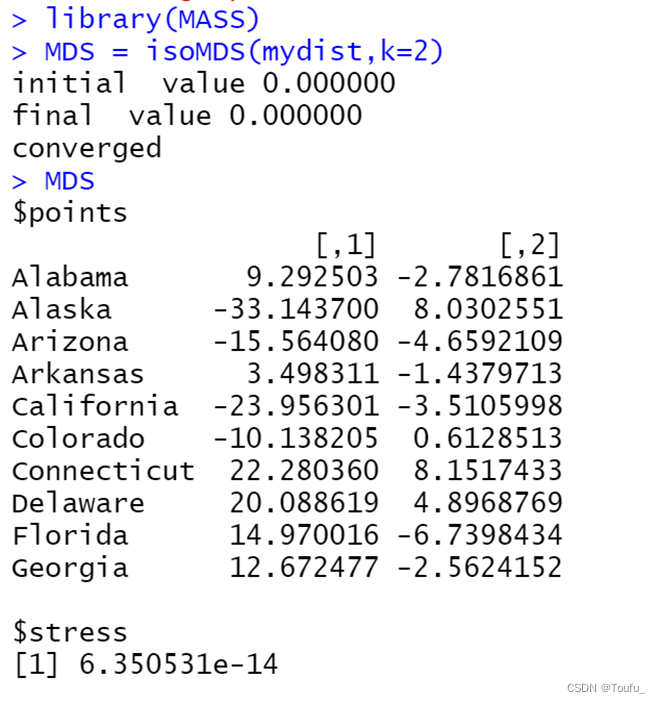 【多元统计分析与r语言】【详解】【附代码及文档】使用r软件里面的statecenter数据集进行多维标度分析r语言中的多维标度怎么算 Csdn博客