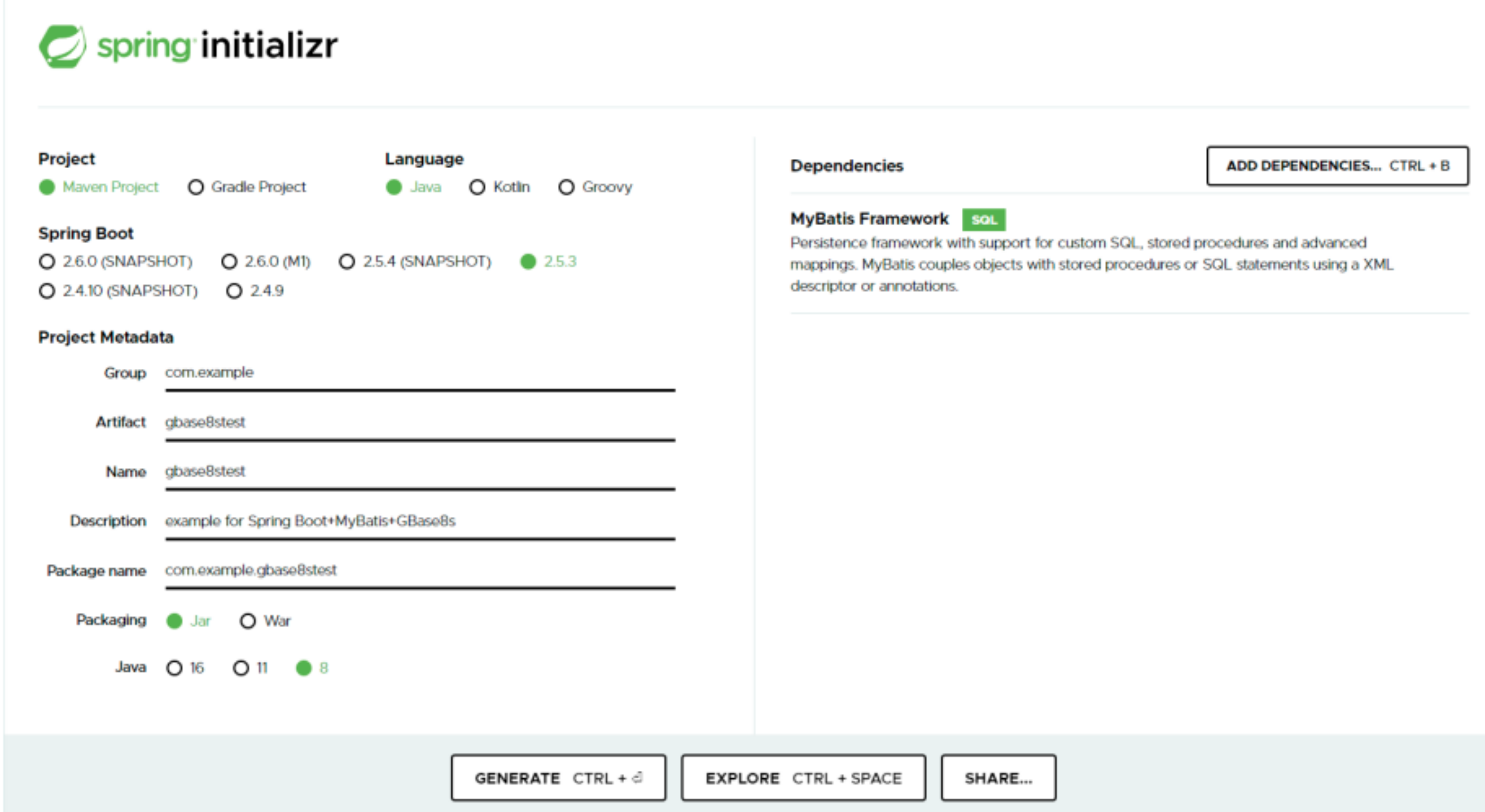 Mybatisspringbootgbase8s 整合示例springboot集成gbase8a Csdn博客 
