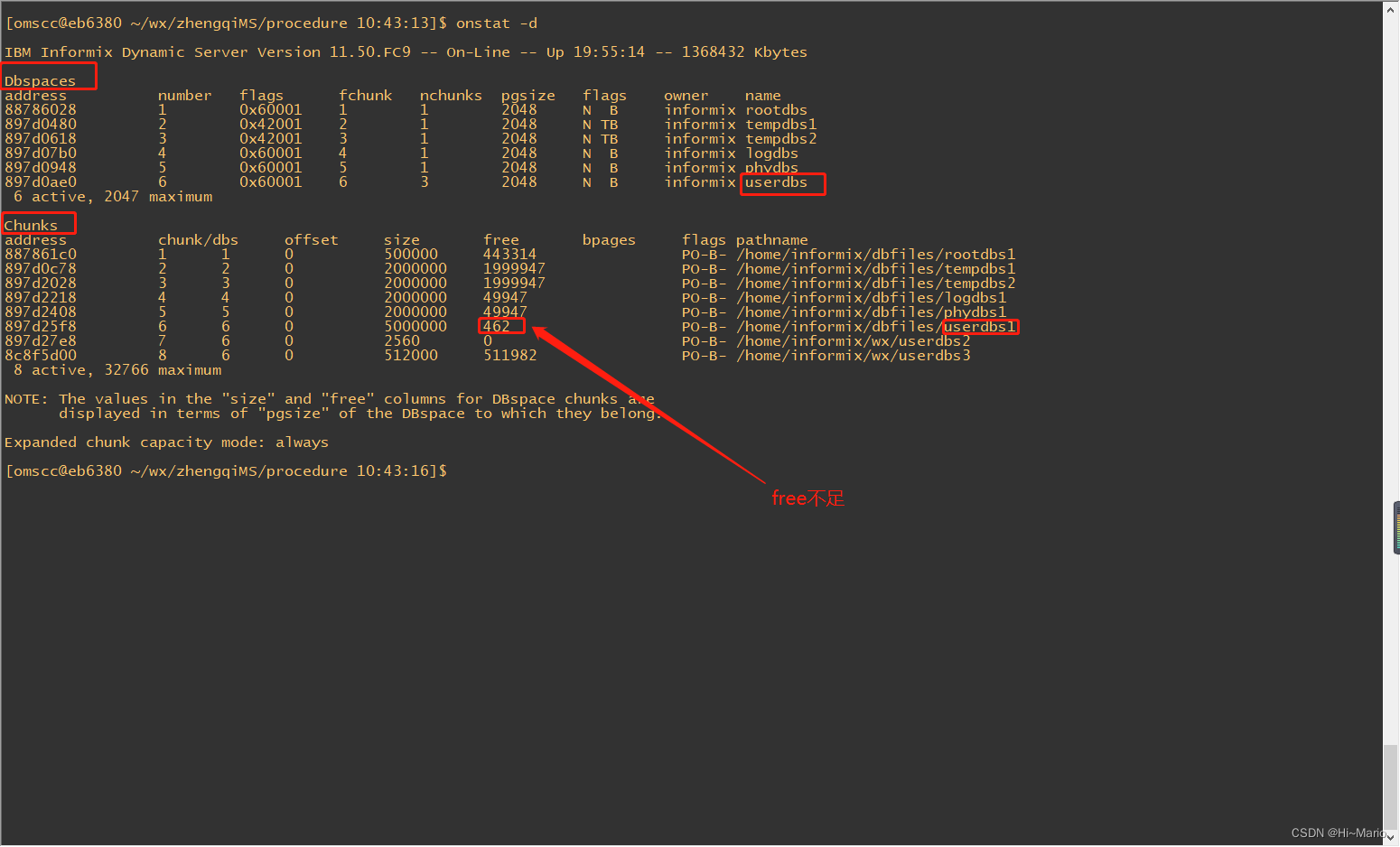 INFORMIX数据库添加chunk_informix chunks free为0-CSDN博客