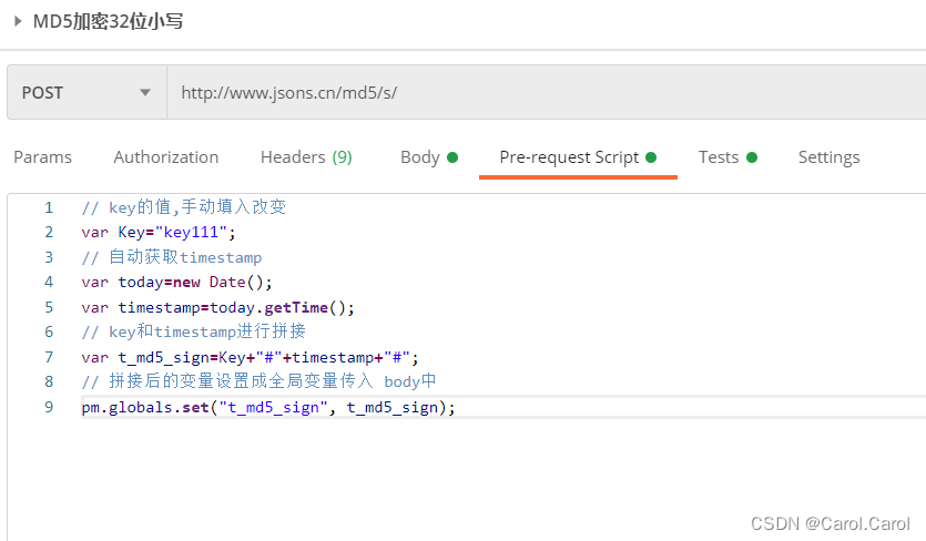 【postman】调用接口获取MD5加密数据之如何提取接口返回值html的数据_md5抓取数据和sdk抓取数据_Carol.Carol的博客 ...