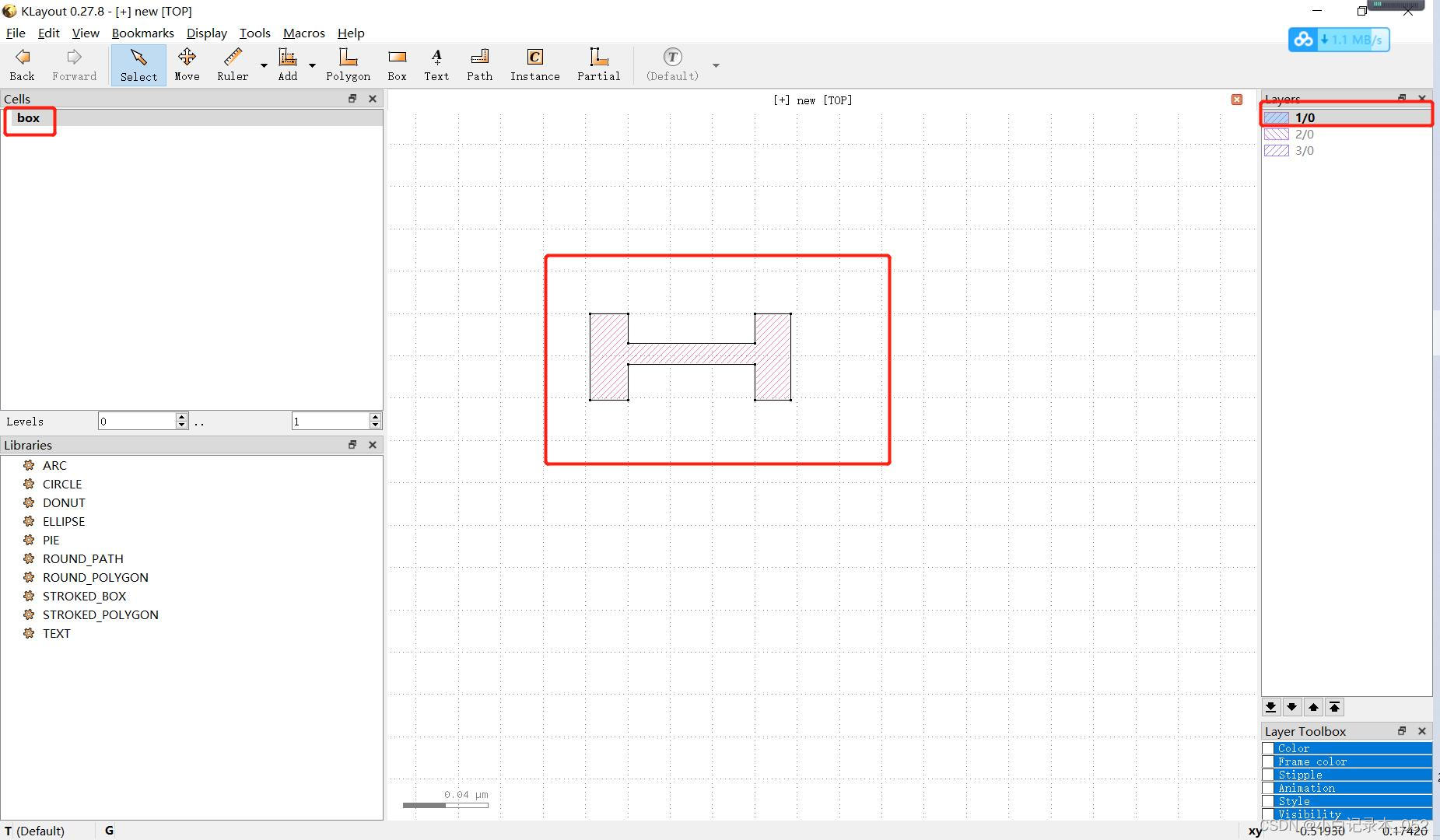 KLayout软件学习记录（六）fill_klayout的box无填充-CSDN博客
