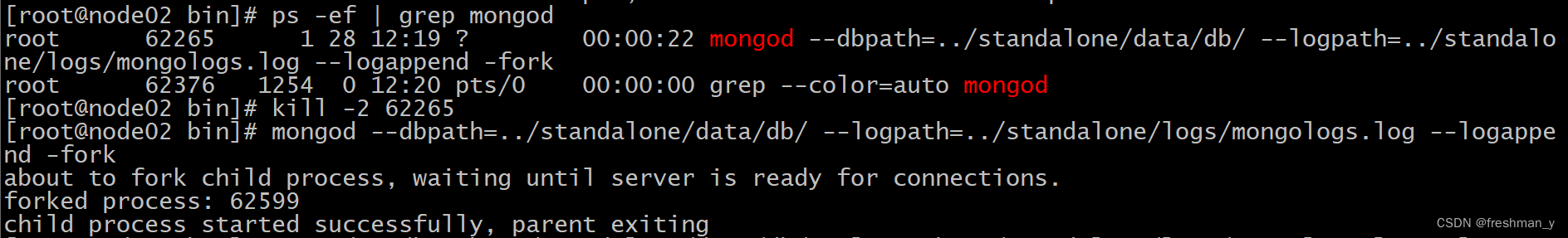 MongoDB启动服务报错ERROR: child process failed, exited with error number 1?-CSDN博客