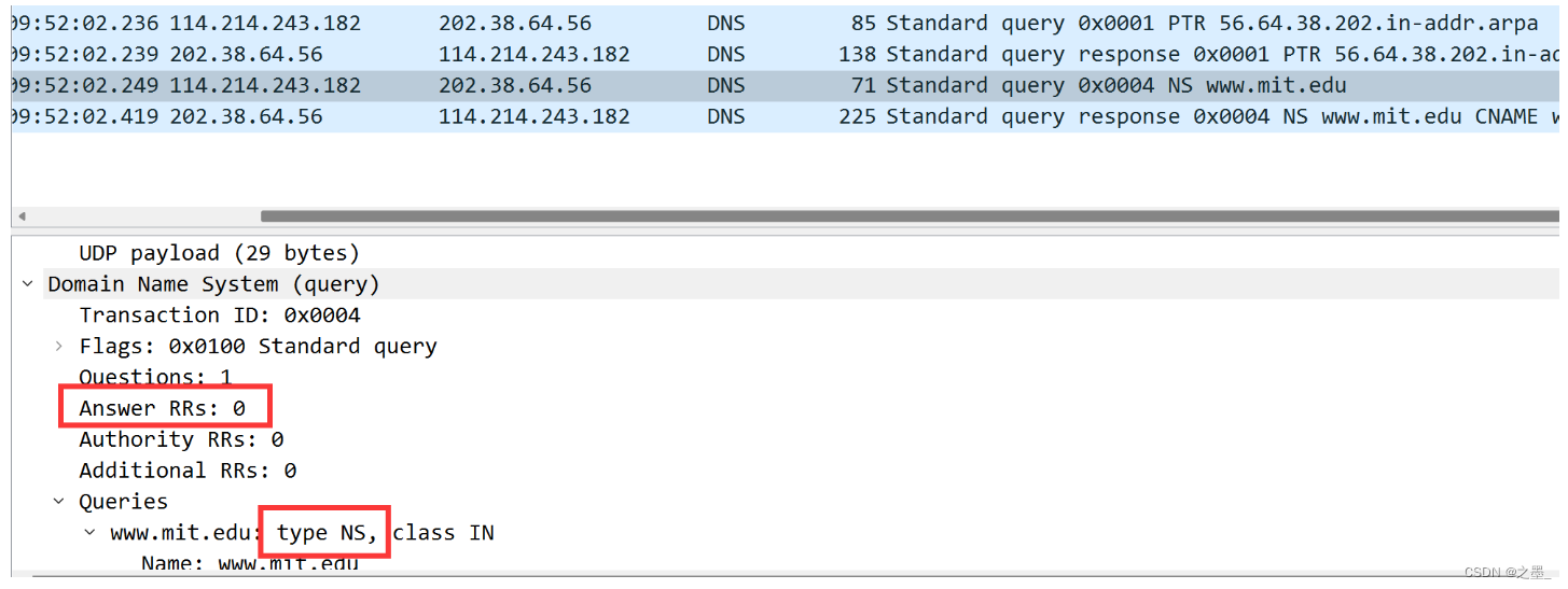 Wireshark DNS实验—Wireshark Lab: DNS v7.0(计算机网络自顶向下第七版)_run nslookup to ...