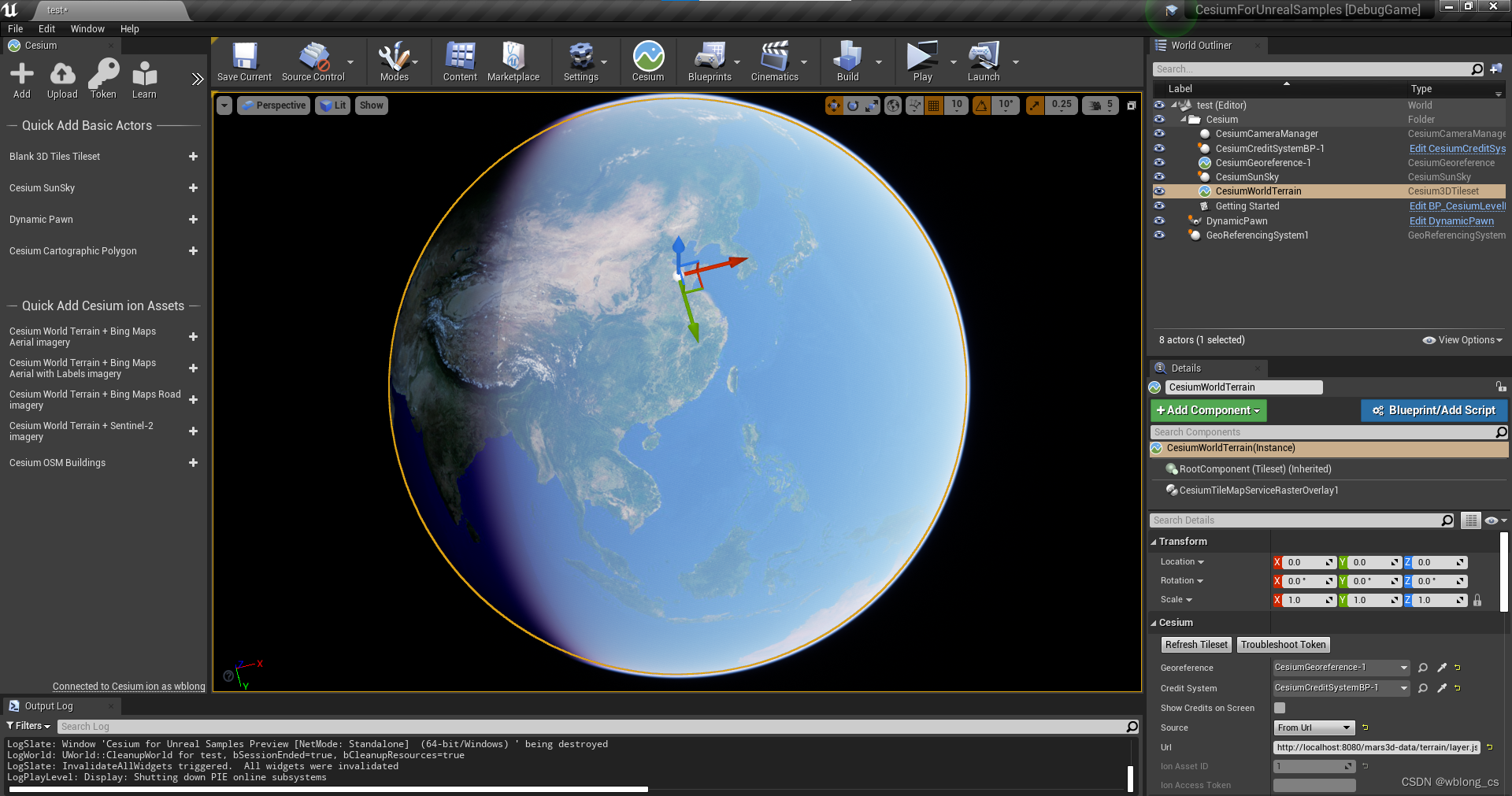 Cesium for UE4 加载离线地形和影像_cesium-terrain-builder编译vs2019-CSDN博客