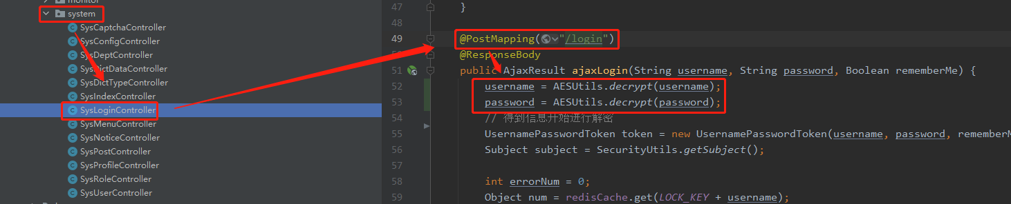 若依框架SpringBoot使用AES对登录进行加密（不分离版）_ruoyi aes加密-CSDN博客