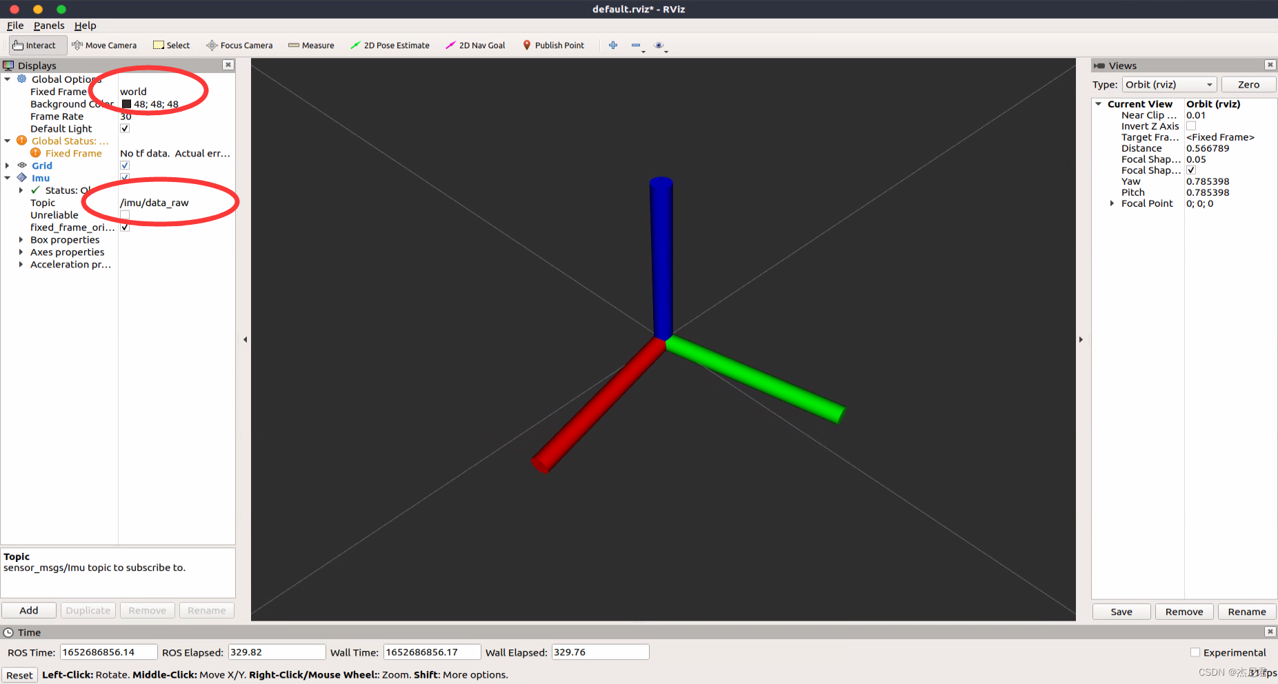 三驰惯导IMU传感器100D2的测试使用_rviz订阅imu数据-CSDN博客