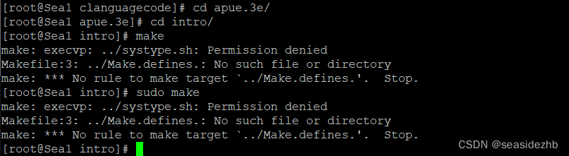 《Unix环境高级编程》make: execvp: ../systype.sh: Permission denied_make execvp 权限不够-CSDN博客