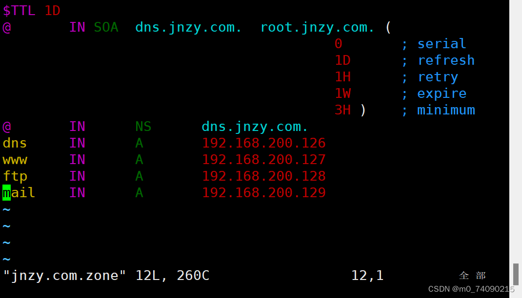 Linux系统配置DNS服务（#正反解析配置文件）_linux dns配置文件-CSDN博客