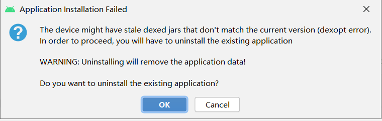 Android在加载模拟器运行app时,提示Installation did not succeed. The application could not be installed ...