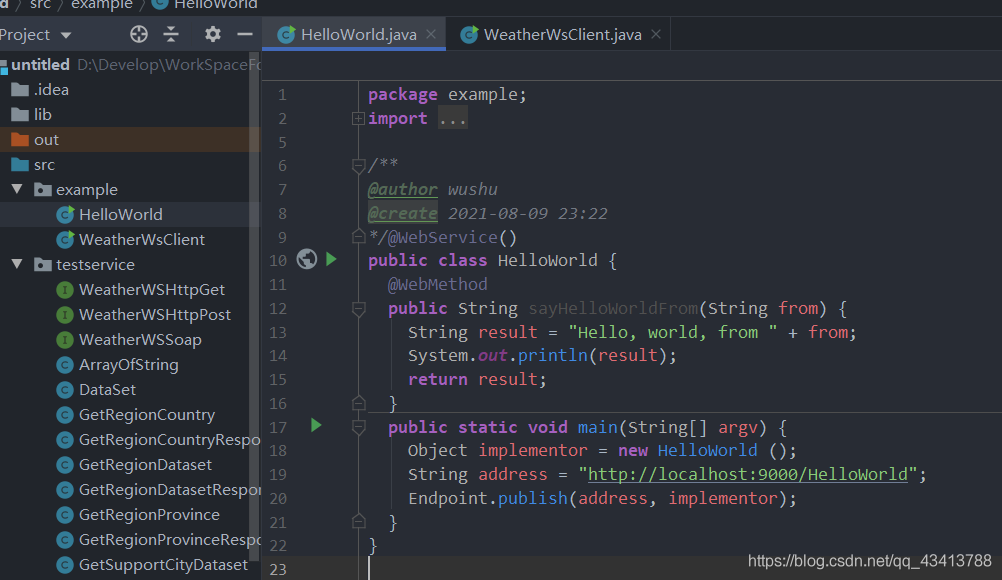 【SOAP-WebService系列】使用WSDL生成SOAP-WebService客户端代码，使用IDEA开发SOAP-WebService示例_idea webservice soap项目 ...