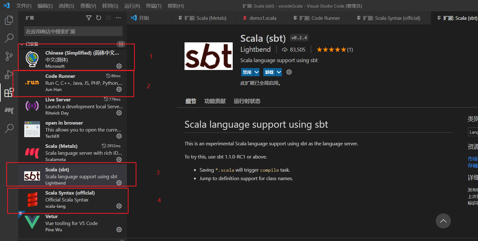 VSCode 搭建 Scala 环境并输出我们的老朋友 helloworld_新建一个scala文件,让程序输出一句话-CSDN博客