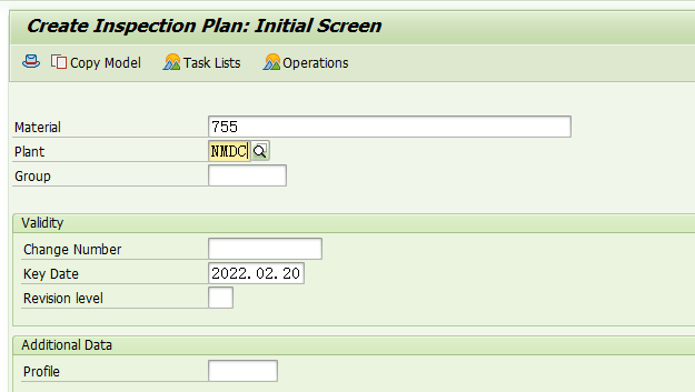 SAP QM 执行事务代码QP01，系统报错 -Material type FOOD is not defined for task list ...