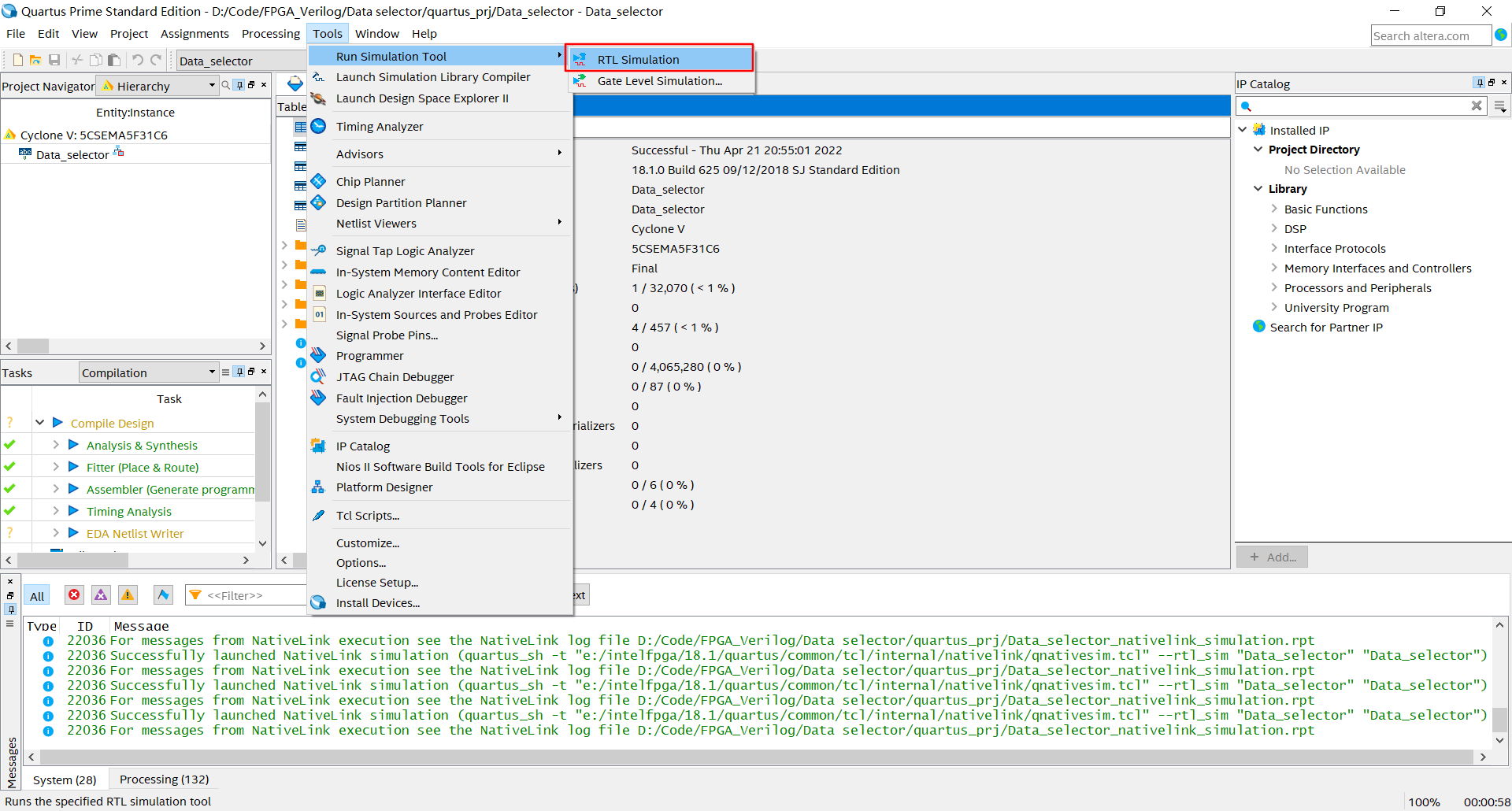 Quartus与ModelSim联合仿真启动ModelSim失败(已解决)_quartus23.01simulation没有modelsim-CSDN博客