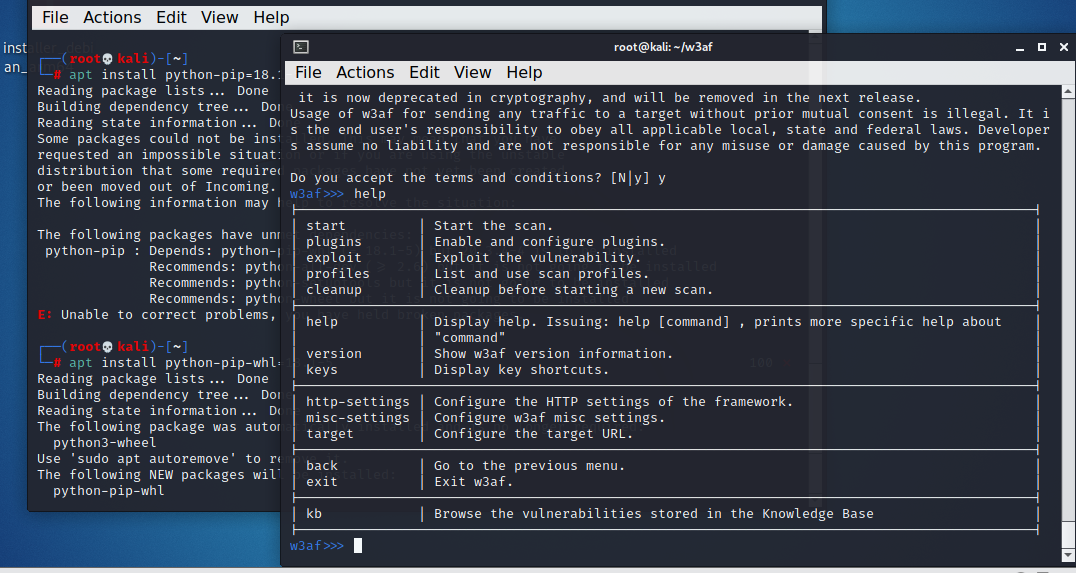 【kali】34 WEB渗透——扫描工具w3af_console_kali w3af-CSDN博客